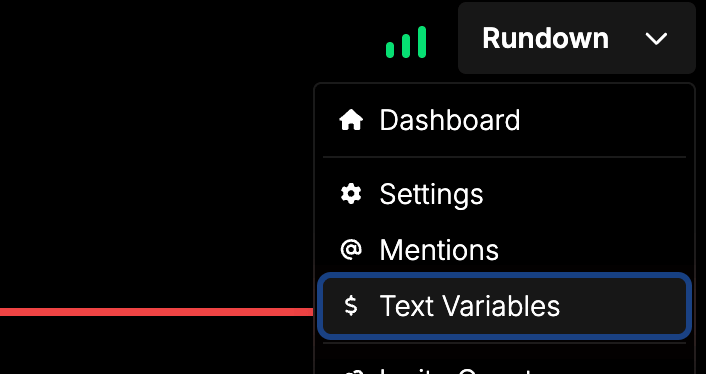 Text Variables | Rundown Studio